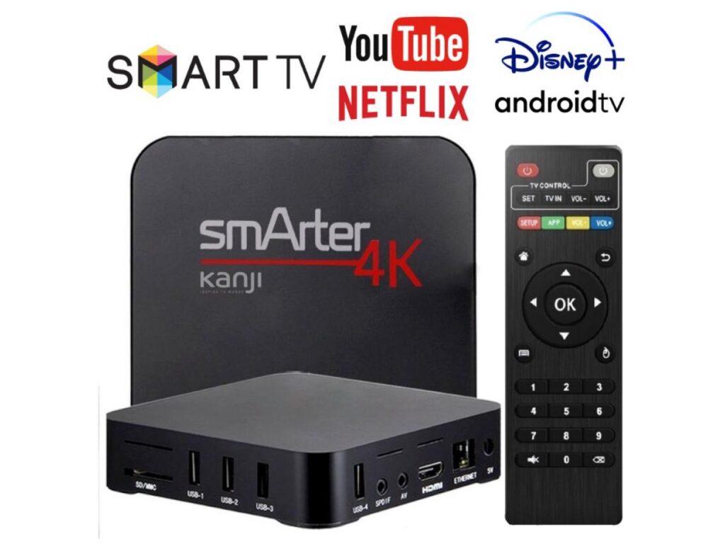 TV BOX KAJIN SMARTER 4K VIP 4GB RAM 32GB ROM USB HDMI KJ-SMART4KVIP ...